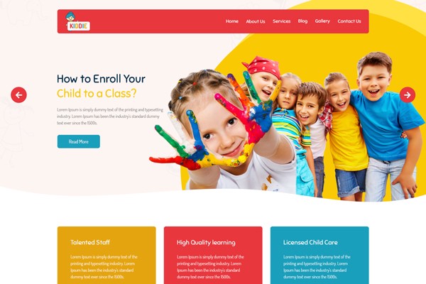 Kindergarten Web Design UK | Play School Website London - KUROIT